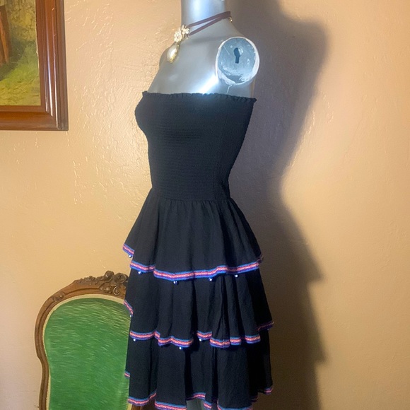 Pitusa | Dresses | Pitusa Black Smocked Detailed Summer Dress Sz S ...